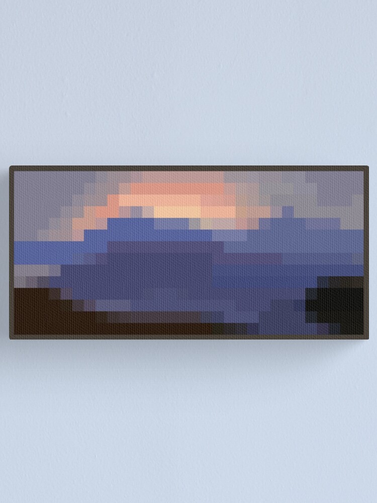 "Minecraft Sunset Painting" Canvas Print for Sale by vy20 | Redbubble