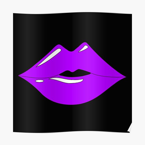 Póster «Labios de dibujos animados morados» de Kharotus | Redbubble