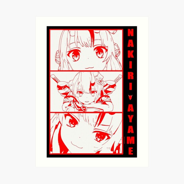 "Hololive Nakiri Ayame" Art Print by UDTee | Redbubble