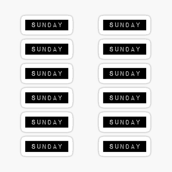 "Vintage Sunday Label" Sticker for Sale by PseudoEnergy | Redbubble