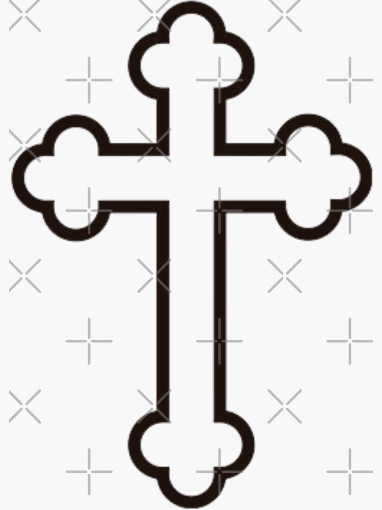 "Budded Cross" Sticker for Sale by mikoala50 | Redbubble