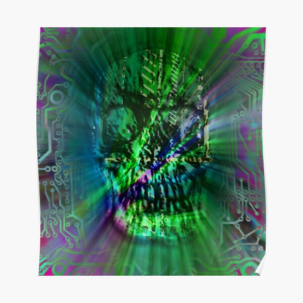 "Spectrum Skull" Poster for Sale by GrimDork | Redbubble