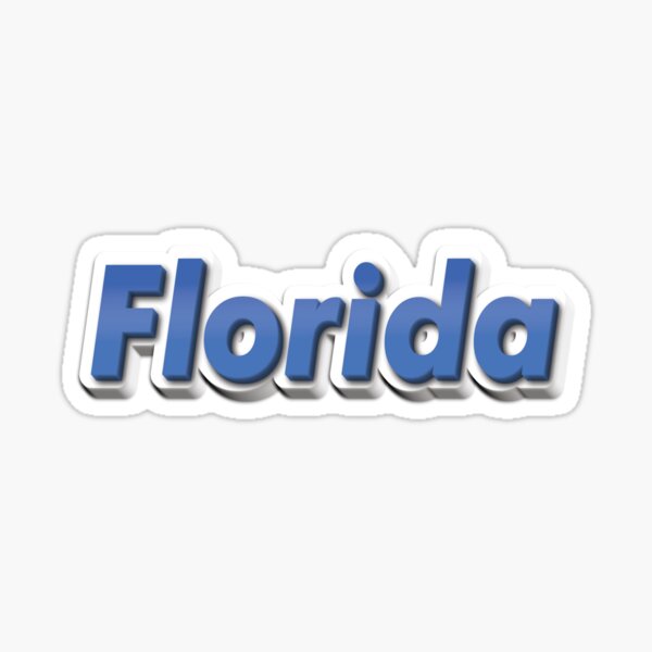 "Florida" Sticker for Sale by ProjectX23 | Redbubble