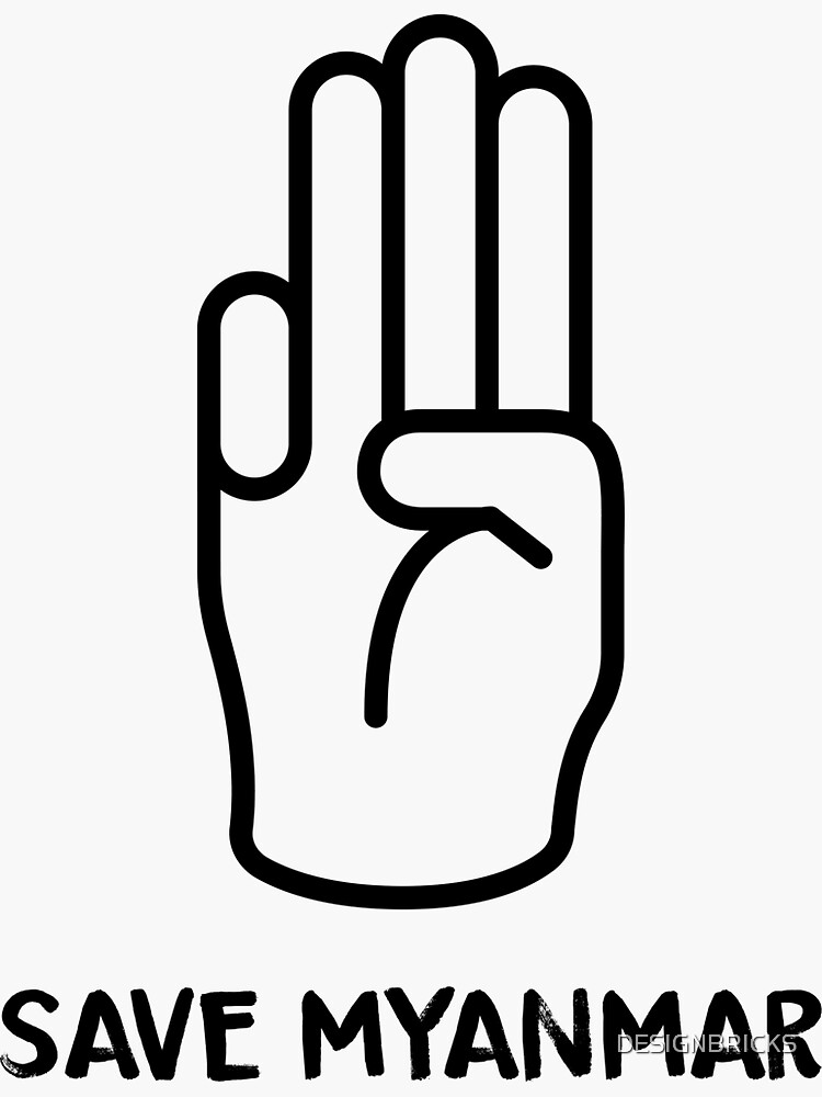 "save myanmar" Sticker for Sale by DESIGNBRICKS | Redbubble