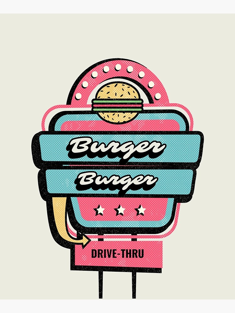 "Retro Drive-Thru Sign " Apron for Sale by foodiemarie | Redbubble