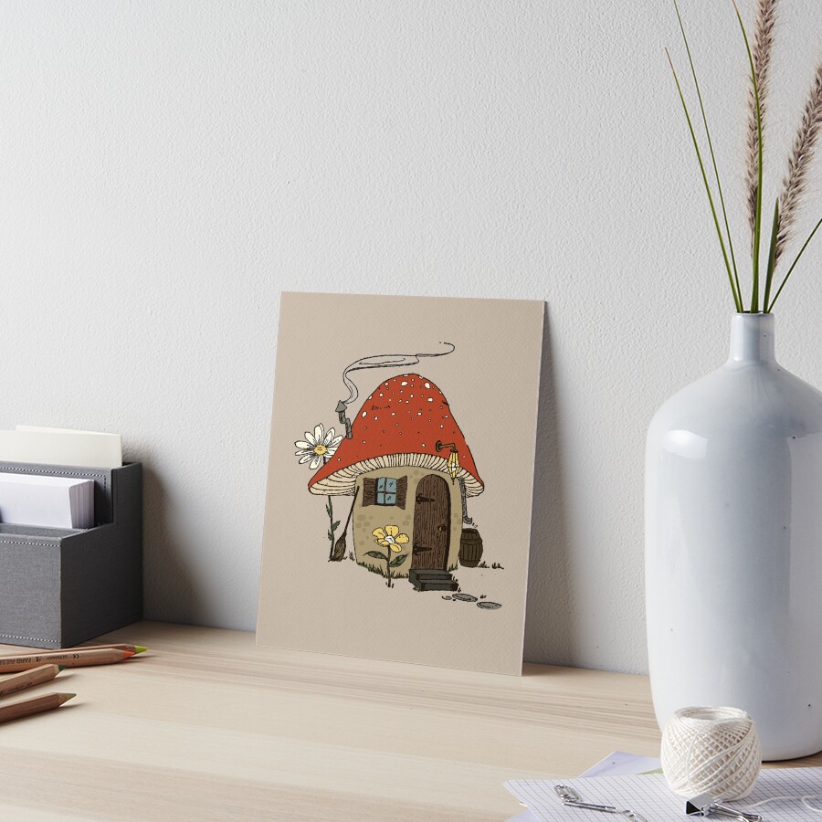 "Cottagecore Aestehtic Red Mushroom House - Cute Vintage Grunge ...