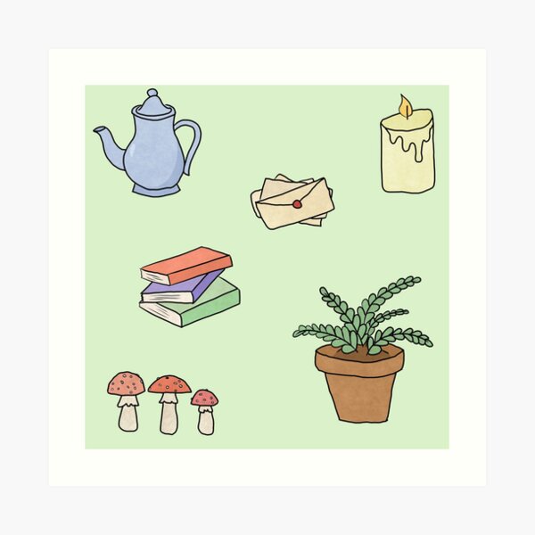 "Cottagecore Doodles" Art Print by quickonthedraw | Redbubble