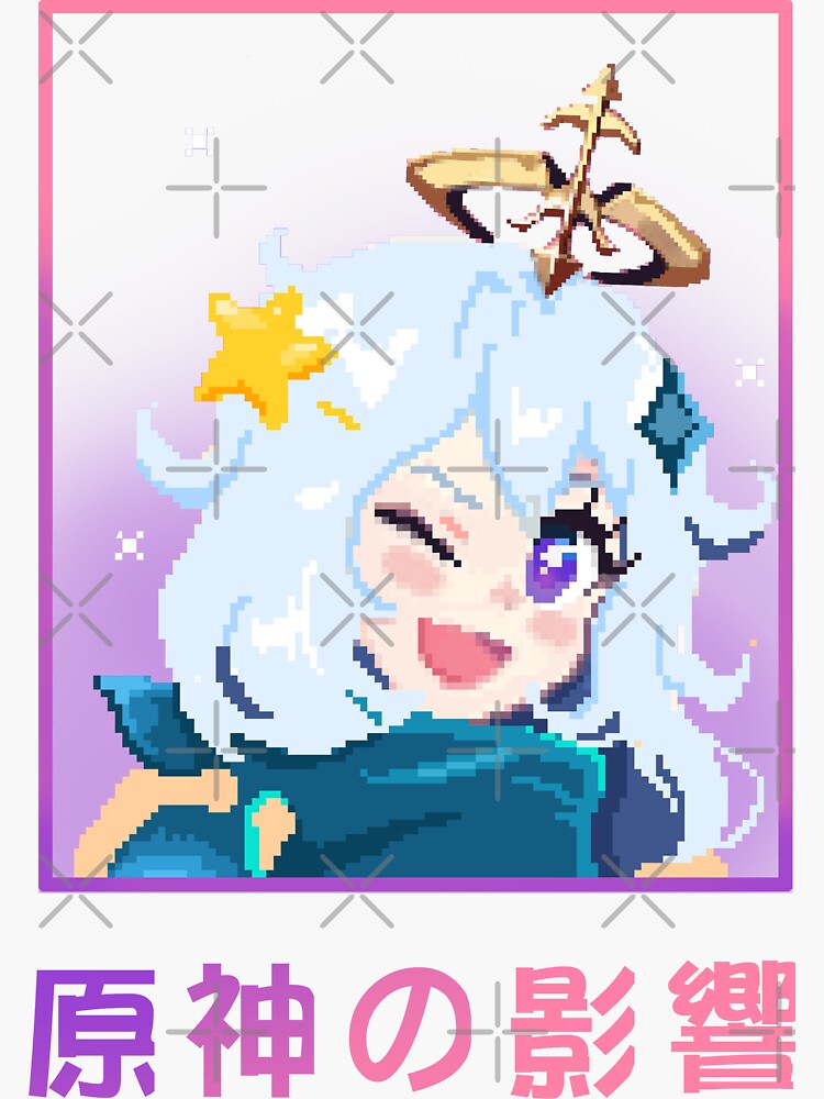 "Genshin Impact Pixel Paimon" Sticker by HekoRGB | Redbubble