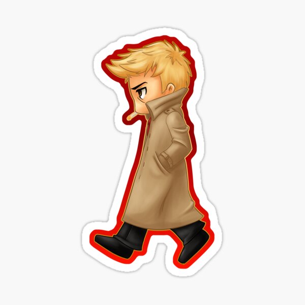 "Grumpy as Hellblazer" Sticker for Sale by ginnymilling | Redbubble
