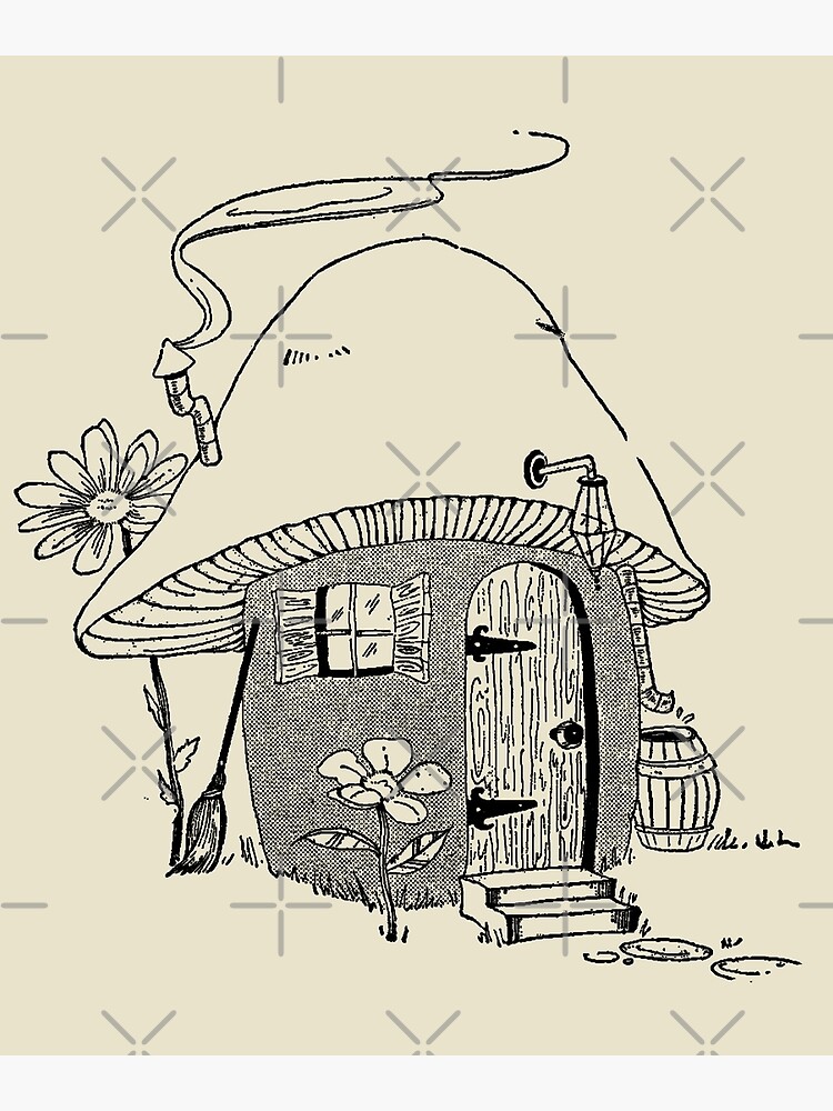 "Cottagecore Aestehtic Mushroom House - Cute Vintage Grunge Fairycore ...