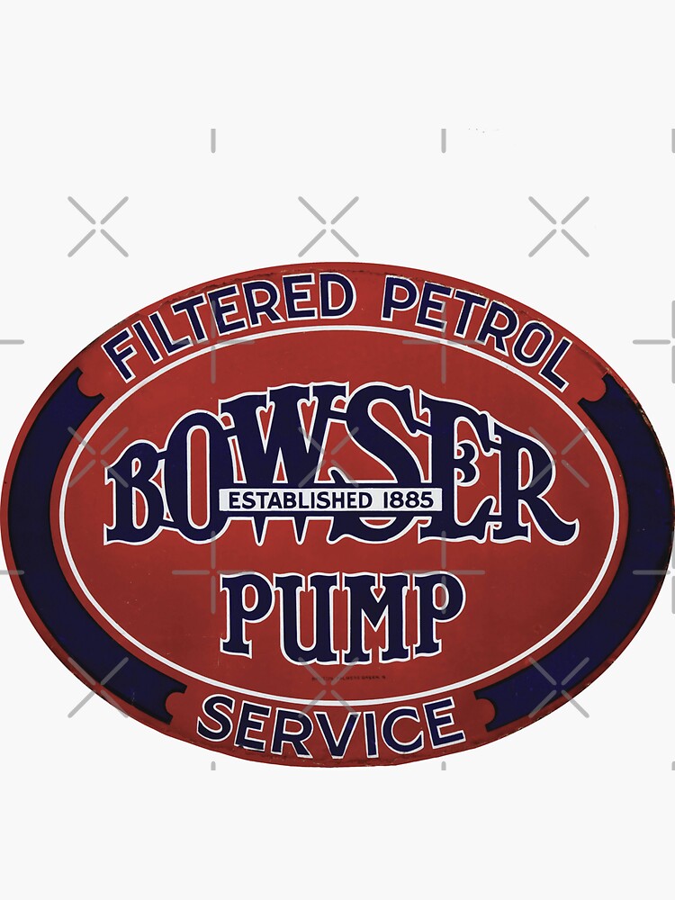"Vintage Bowser Gasoline Pumps - Established 1885" Sticker for Sale by ...