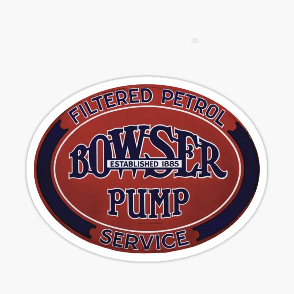 "Vintage Bowser Gasoline Pumps - Established 1885" Sticker for Sale by ...