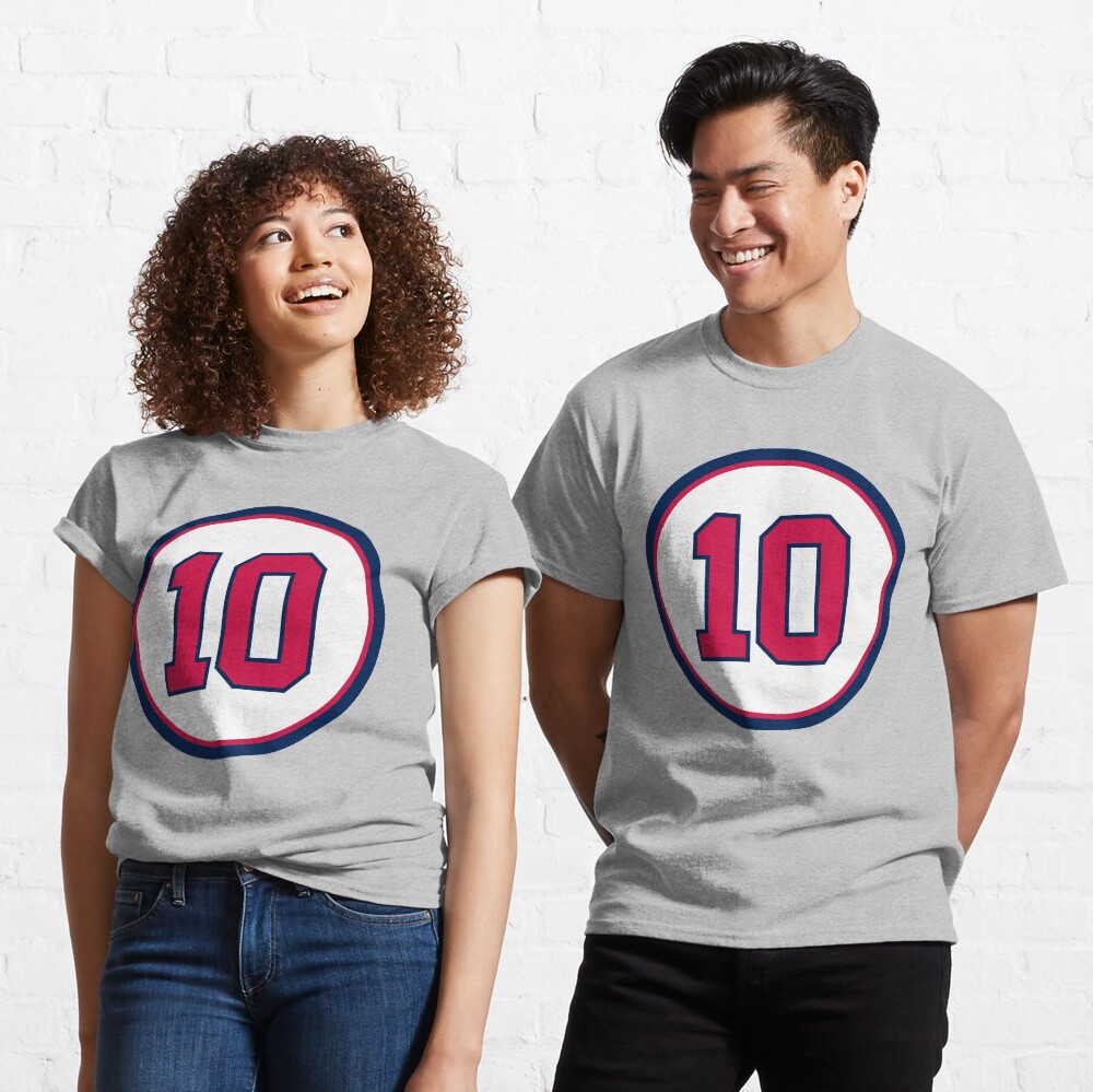 "Chipper Jones #10 Jersey Number" Sticker for Sale by StickBall | Redbubble