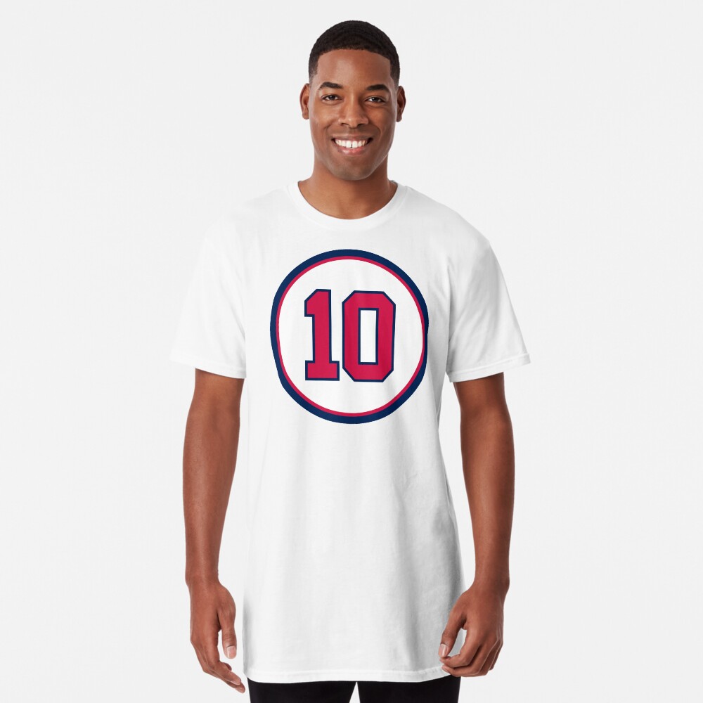 "Chipper Jones #10 Jersey Number" Sticker for Sale by StickBall | Redbubble