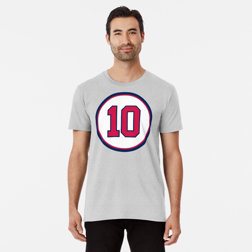 "Chipper Jones #10 Jersey Number" Sticker for Sale by StickBall | Redbubble