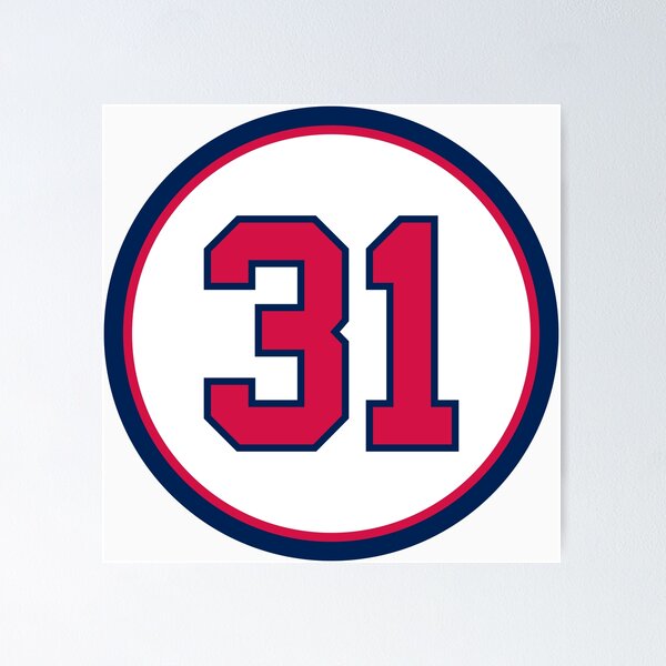 "Greg Maddux #31 Jersey Number" Poster for Sale by StickBall | Redbubble