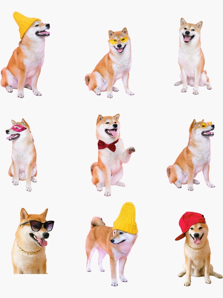 "Shiba Inu Sticker Pack" Sticker for Sale by devildestined | Redbubble