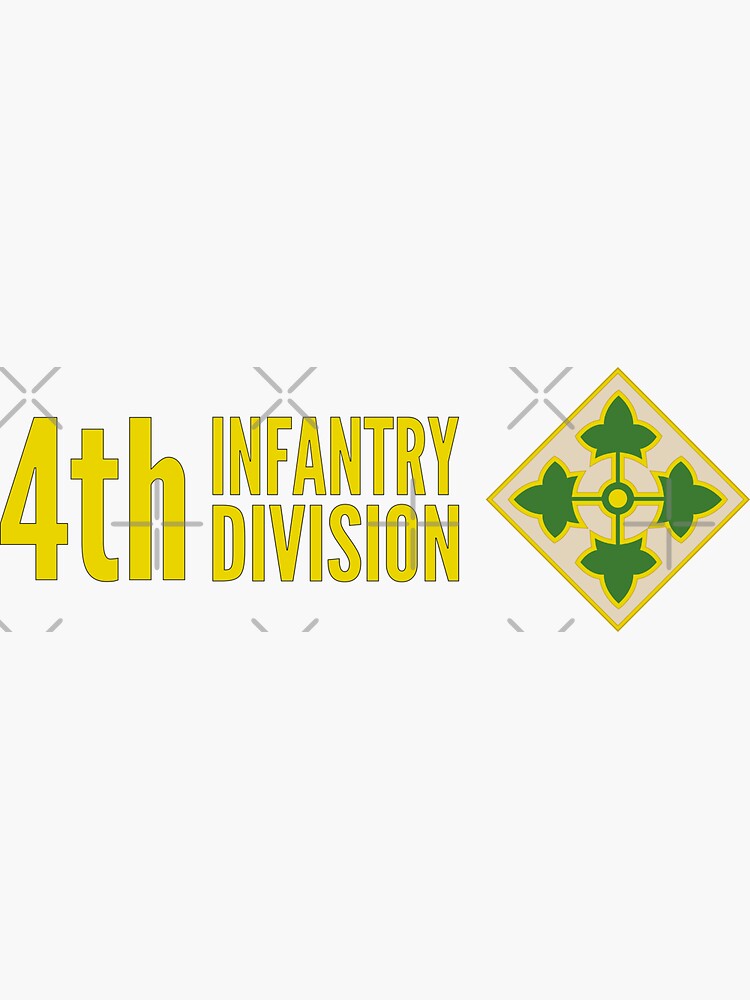 "4th INFANTRY DIVISION US ARMY IRON HORSE" Sticker by enigmaticone ...