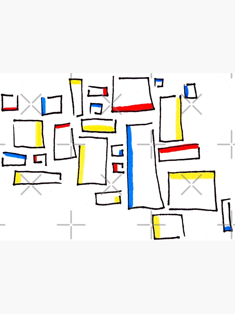 "mondrian scribble" Sticker by MoonbeamPhoto | Redbubble