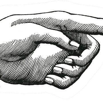 "Old Victorian vintage pointing hand sign sticker" Sticker for Sale by ...