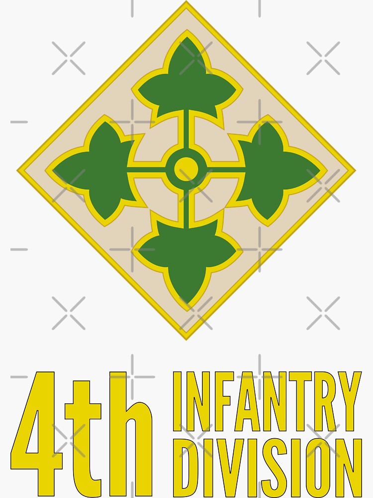 "4th INFANTRY DIVISION US ARMY IRON HORSE" Sticker by enigmaticone ...