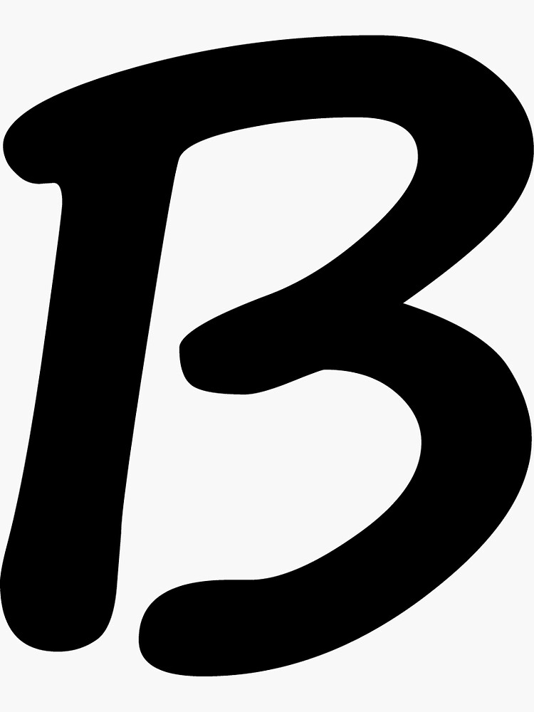 "bcde.... (alphabet letter B)" Sticker for Sale by eness-BK | Redbubble