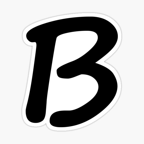 "bcde.... (alphabet letter B)" Sticker for Sale by eness-BK | Redbubble