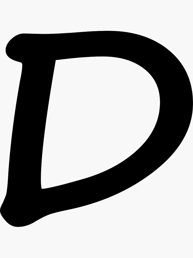 "defg.... (alphabet letter D)" Sticker by eness-BK | Redbubble