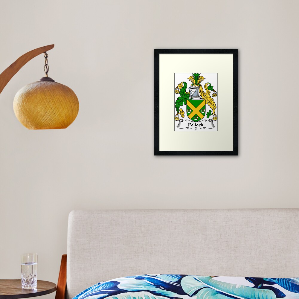 "Pollock Coat of Arms / Pollock Family Crest" Framed Art Print for Sale ...