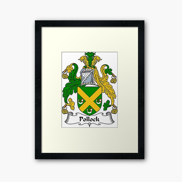 "Pollock Coat of Arms / Pollock Family Crest" Framed Art Print for Sale ...
