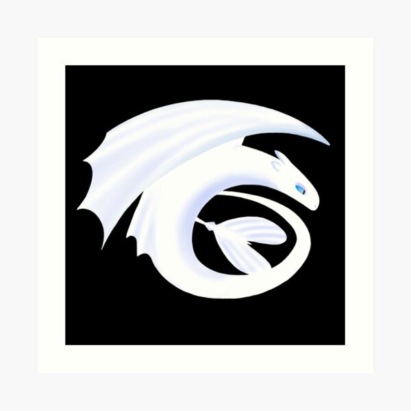 "Light Fury How to Train Your Dragon Strike Class Symbol" Art Print for ...