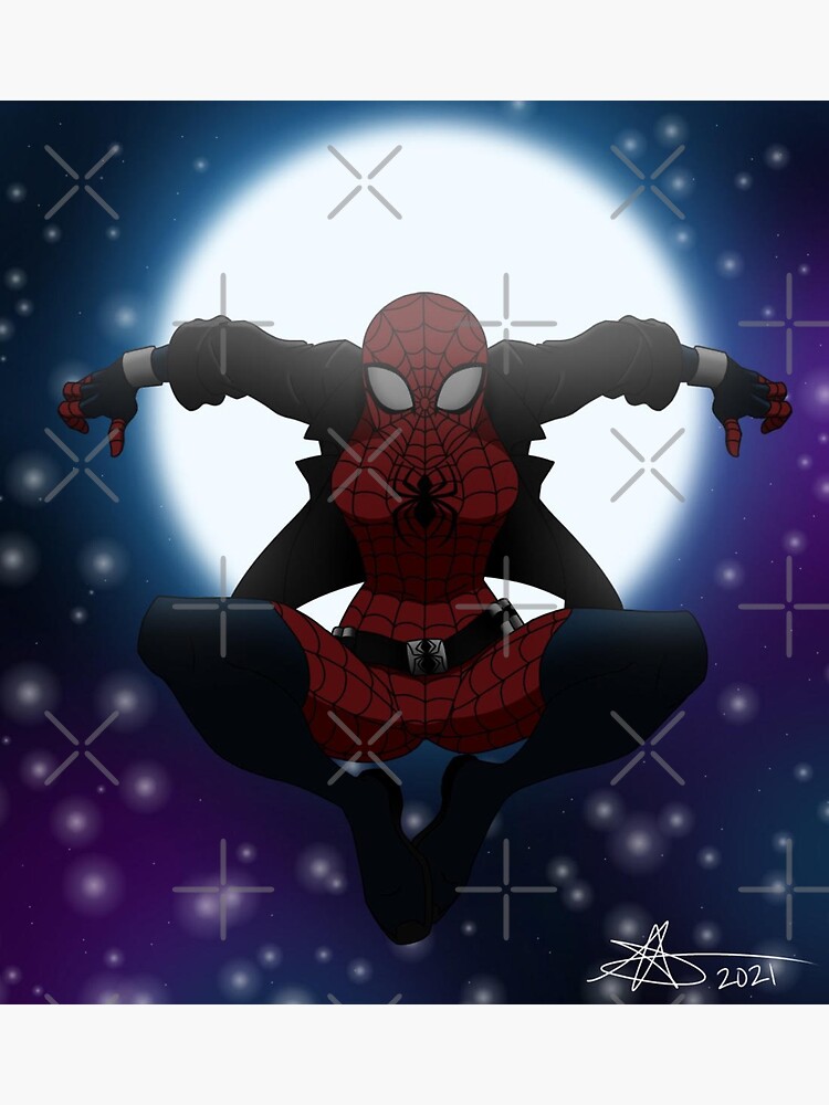 "Spider-Girl at Midnight" Sticker for Sale by spizawazashi | Redbubble