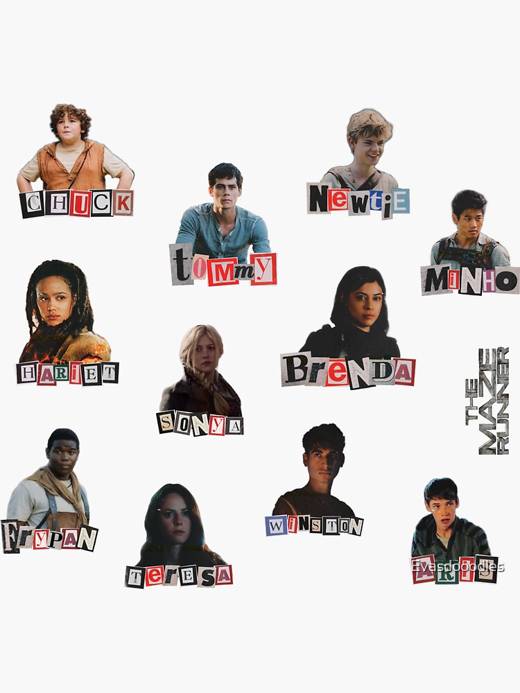 "The Maze Runner Sticker Pack" Sticker for Sale by Evasdooodles | Redbubble