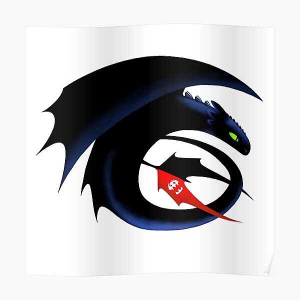 "Toothless How to Train Your Dragon Strike Class Symbol" Poster by StarscapeNW | Redbubble