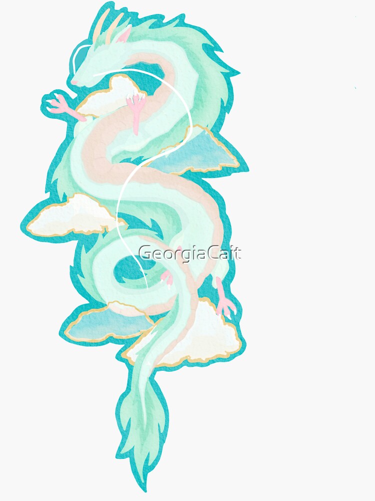 "Haku Dragon" Sticker for Sale by GeorgiaCait | Redbubble