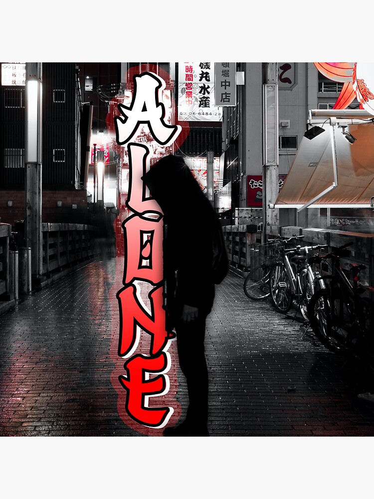 "Alone Sad Boi" Sticker for Sale by TR3VDADAWG | Redbubble