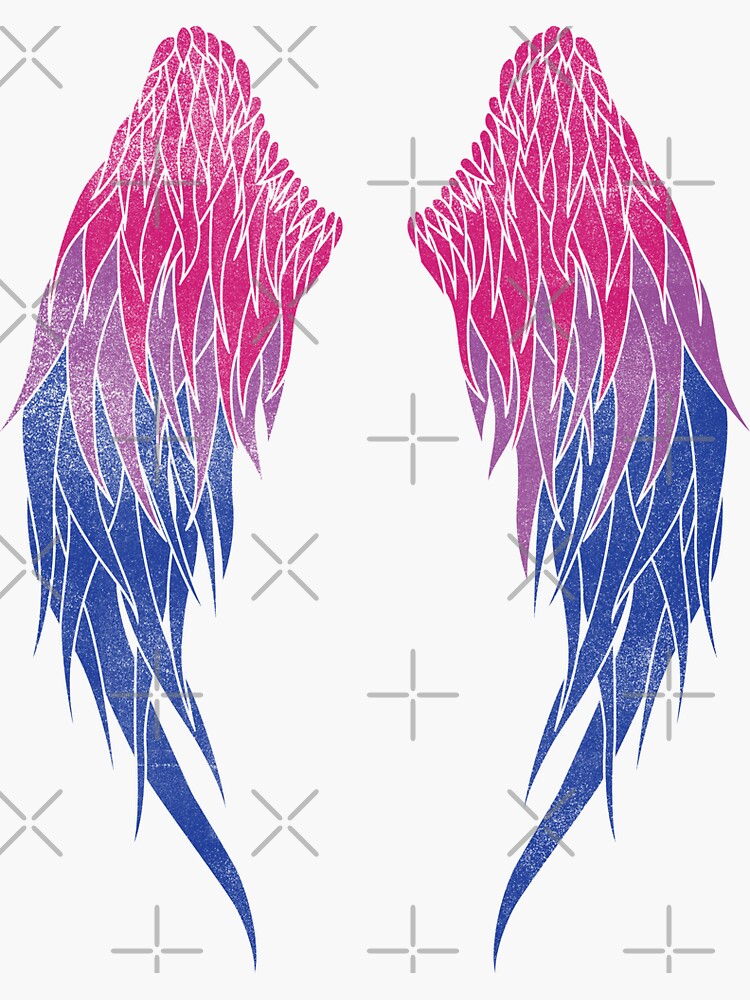 "Bisexual Flag - Angel Wings" Sticker for Sale by tee-crush | Redbubble