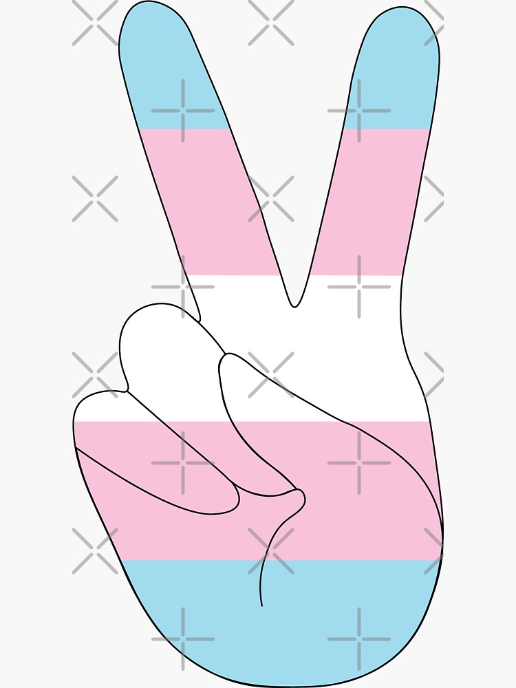 "Transgender Pride Flag Peace Sign" Sticker for Sale by wambascloset ...