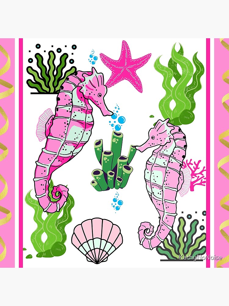Póster «DECORACIÓN DE PLAYA CABALLOS DE MAR ROSAS IDEAS DE DORMITORIO Y ...