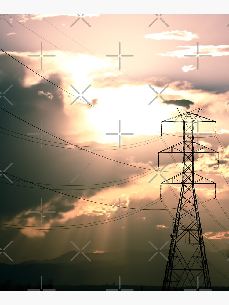 "Power lines" Sticker by jennifer-durant | Redbubble