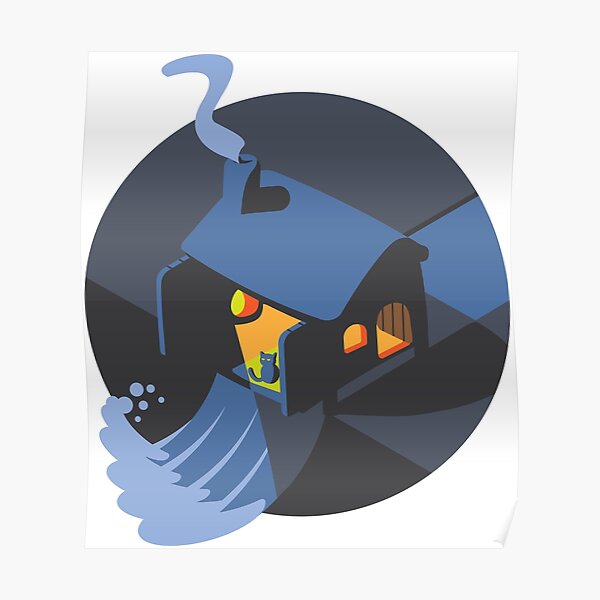 "Waterfall Cat House" Poster for Sale by bogh | Redbubble