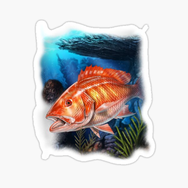 "Florida Red Snapper" Sticker by ReyFlores | Redbubble