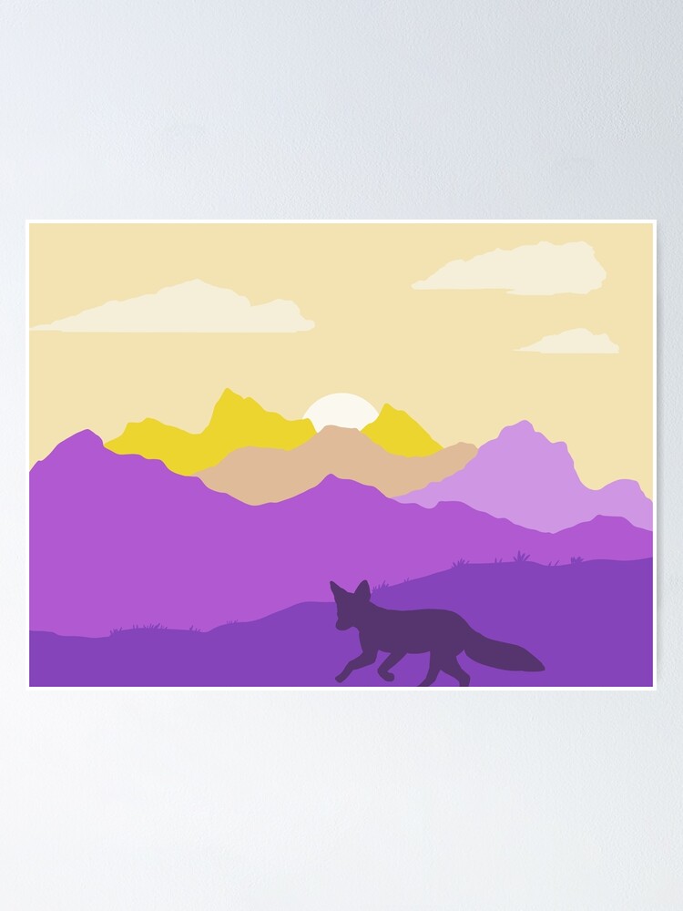 "Non-binary Fox Landscape" Poster for Sale by FrostedDesigns | Redbubble