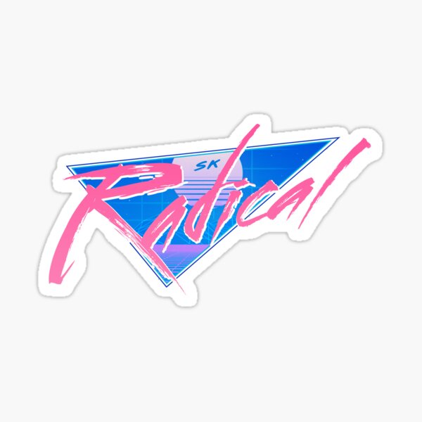 "Radical!" Sticker by Skubie-Doo | Redbubble