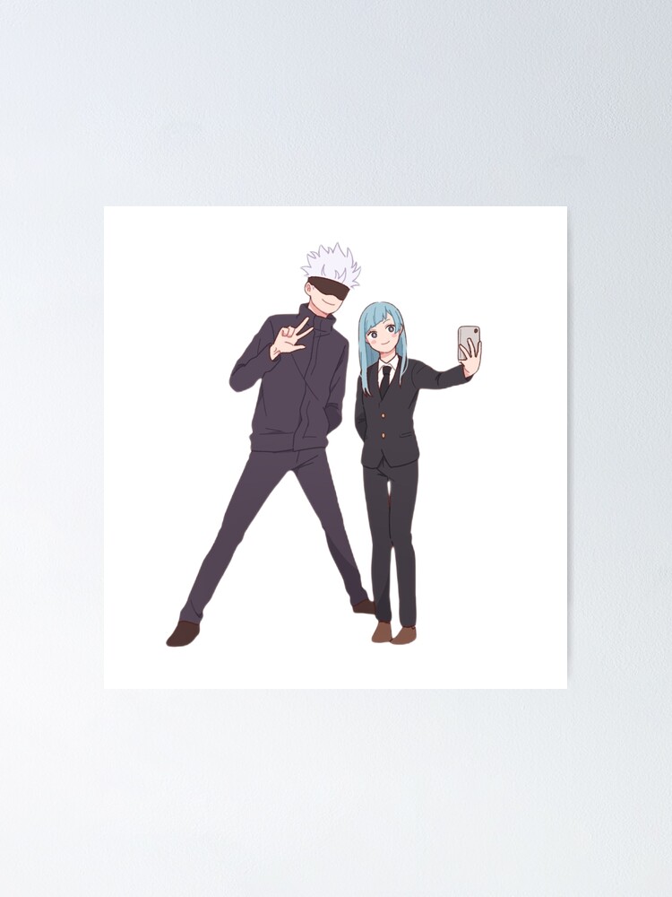 "Jujutsu Kaisen Gojo and Miwa Cute " Poster by pinkieseal | Redbubble