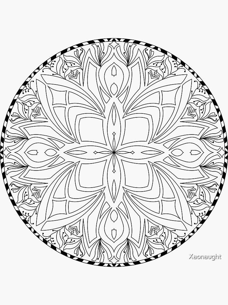 "Growing Mandala" Sticker for Sale by Xaonaught | Redbubble
