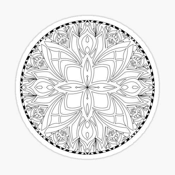 "Growing Mandala" Sticker for Sale by Xaonaught | Redbubble