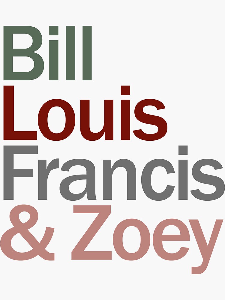 "Left 4 Dead Survivors" Sticker for Sale by bbdraws | Redbubble