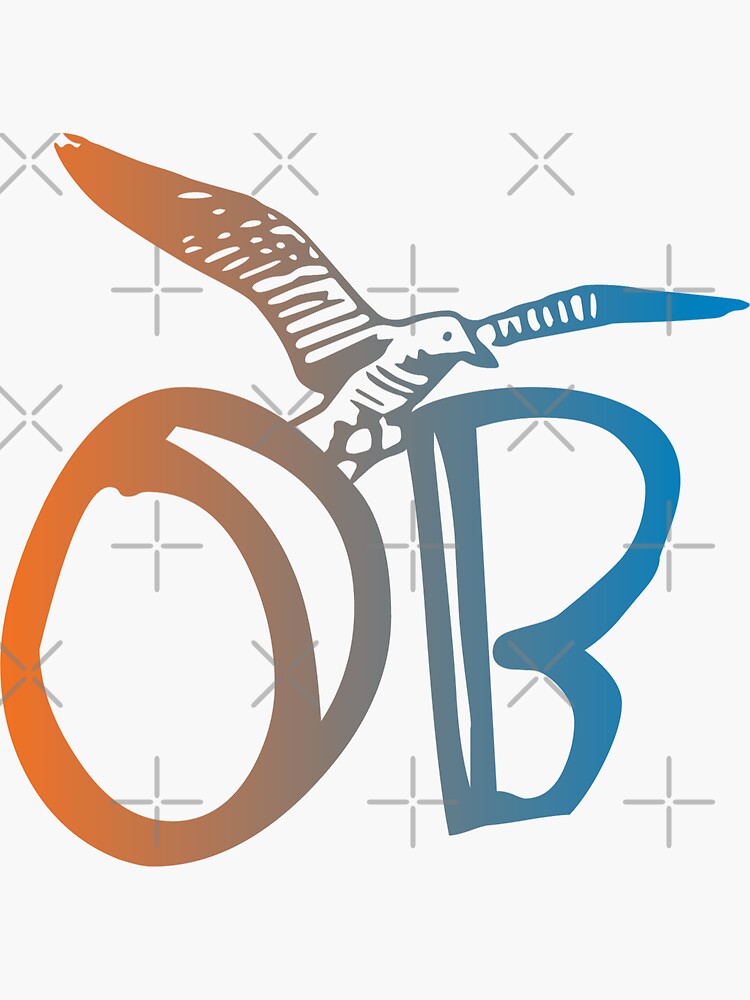 "OB Ocean Beach Seagull - Orange Blue Grad" Sticker for Sale by ...