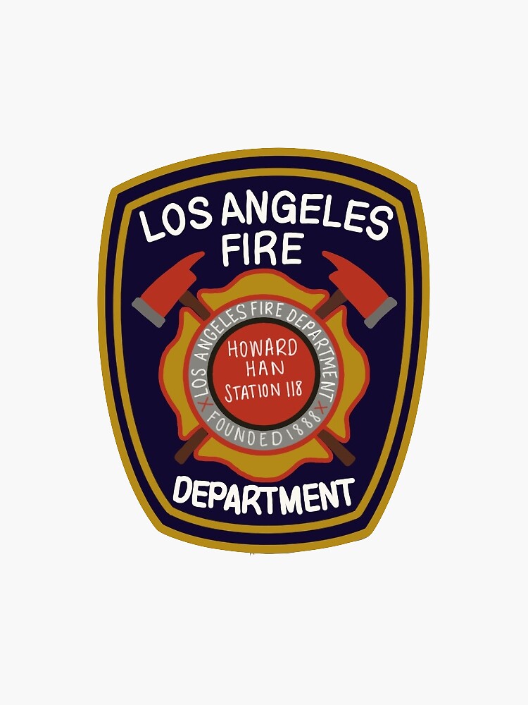 "Howard Han (Chimney) LAFD Badge 9-1-1 Sticker ; 911 FOX Sticker ...